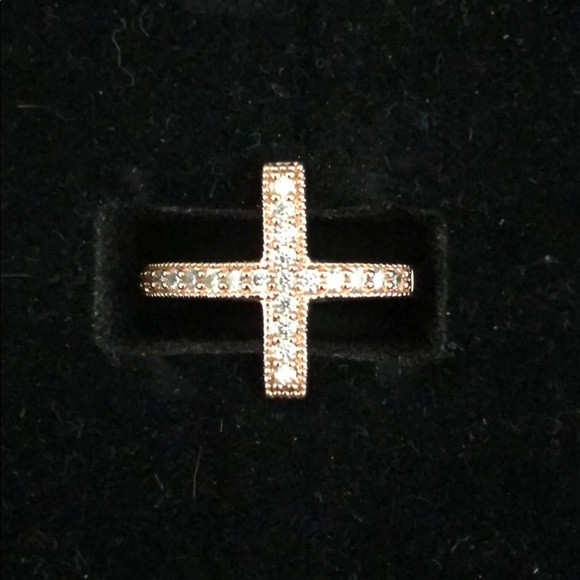 QVC | Jewelry | Rose Gold Cross Ring | Poshmark